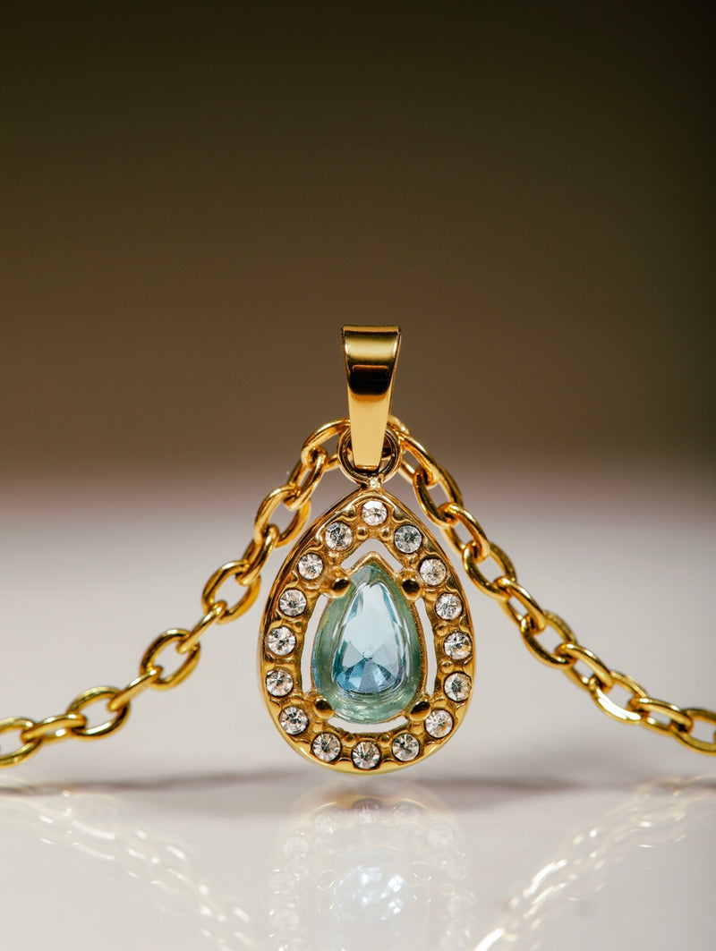 Eternal Teardrop Necklace Gold – ICRUSH