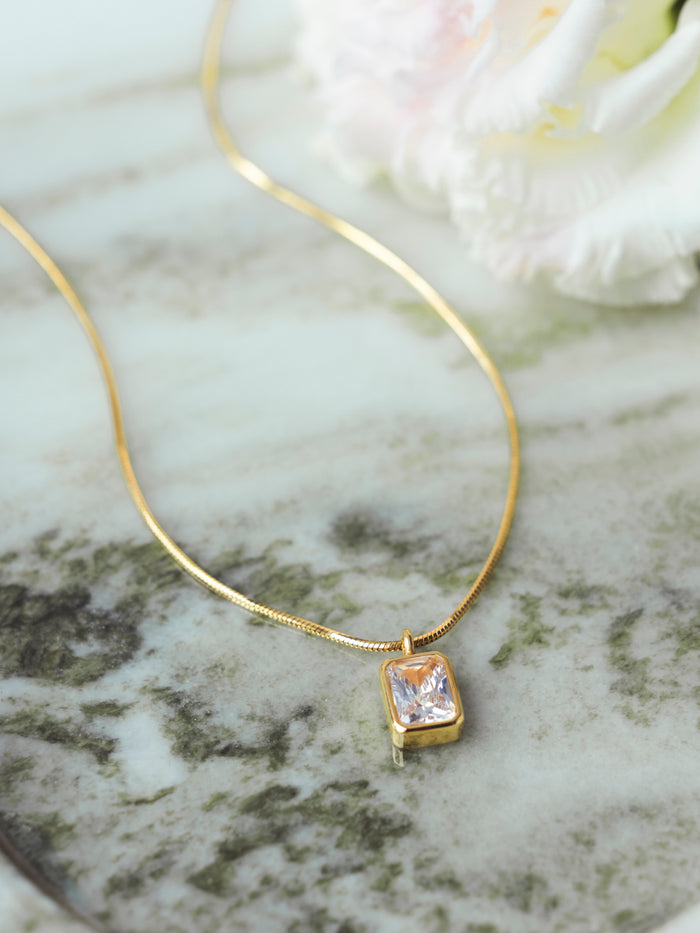 Spark Square Kette Gold | ICRUSH