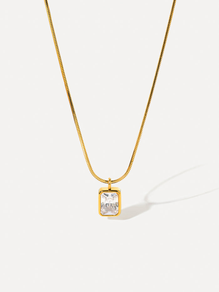 Spark Square Kette Gold | ICRUSH