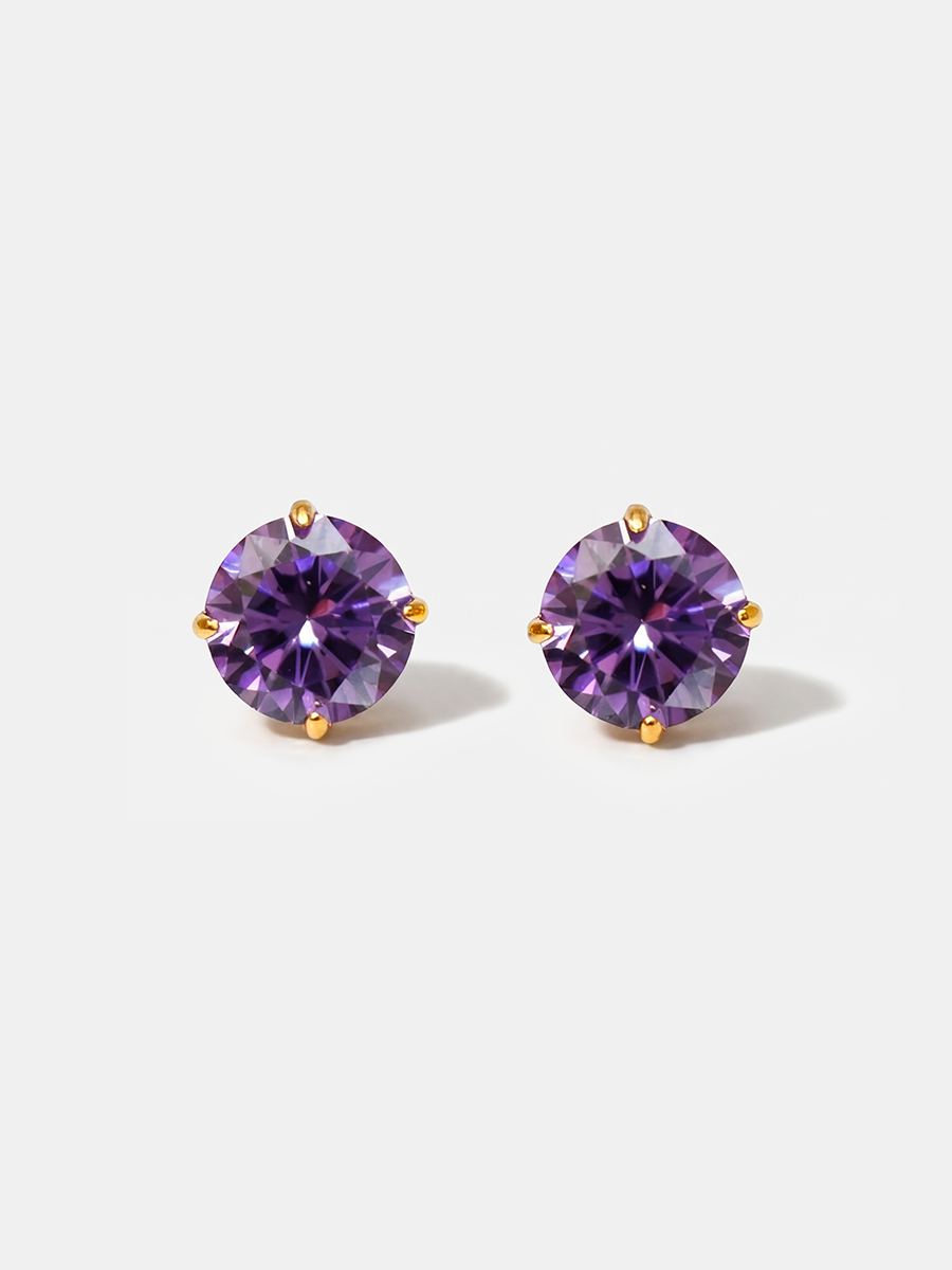 ICRUSH - Crystal Delight Purple Stub-Ohrringe | ICRUSH